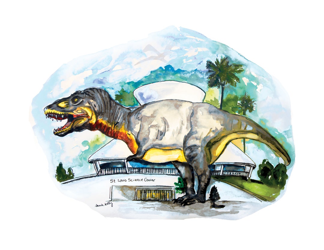 Art Print - the STL Science Center (watercolor Print) - Etsy