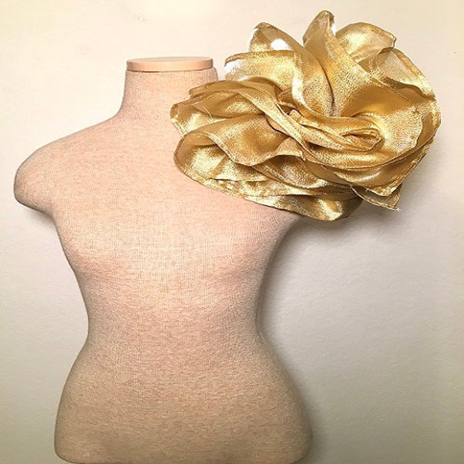 Scarf Art Detachable Ruffle Collar Gold Lame' - Etsy