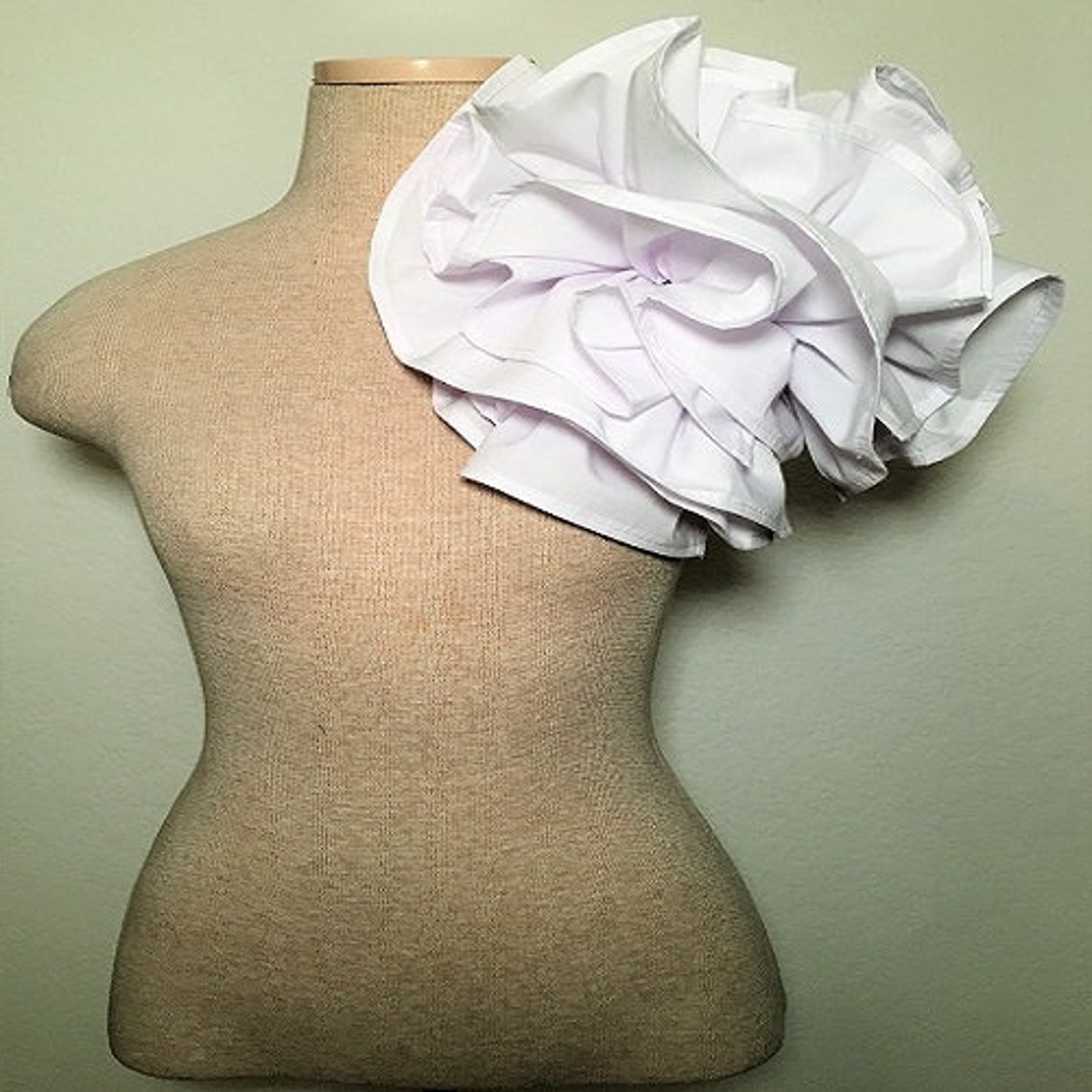 Scarf Art Detachable Ruffle Collar White Cotton - Etsy
