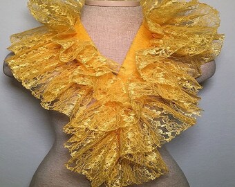 Scarf Art Detachable Ruffle Collar White Cotton - Etsy