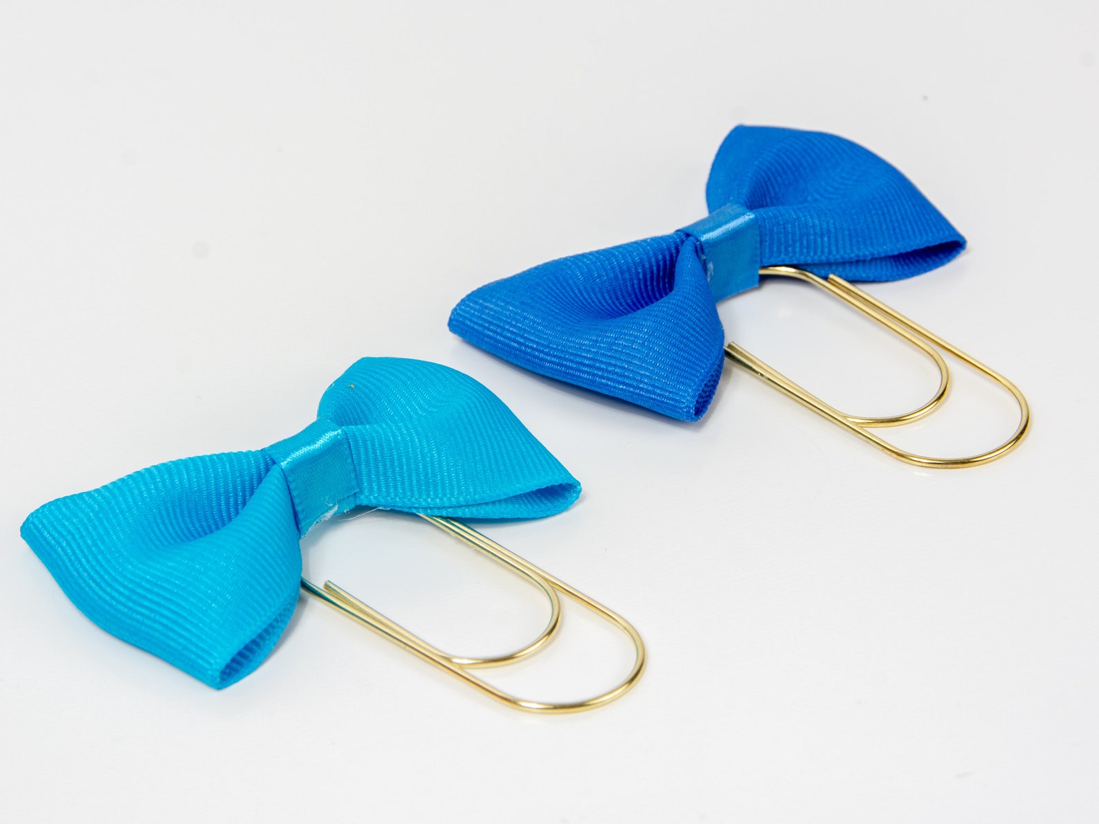 Blue or Turquoise Bow Planner Clip Bookmark with Wide | Etsy