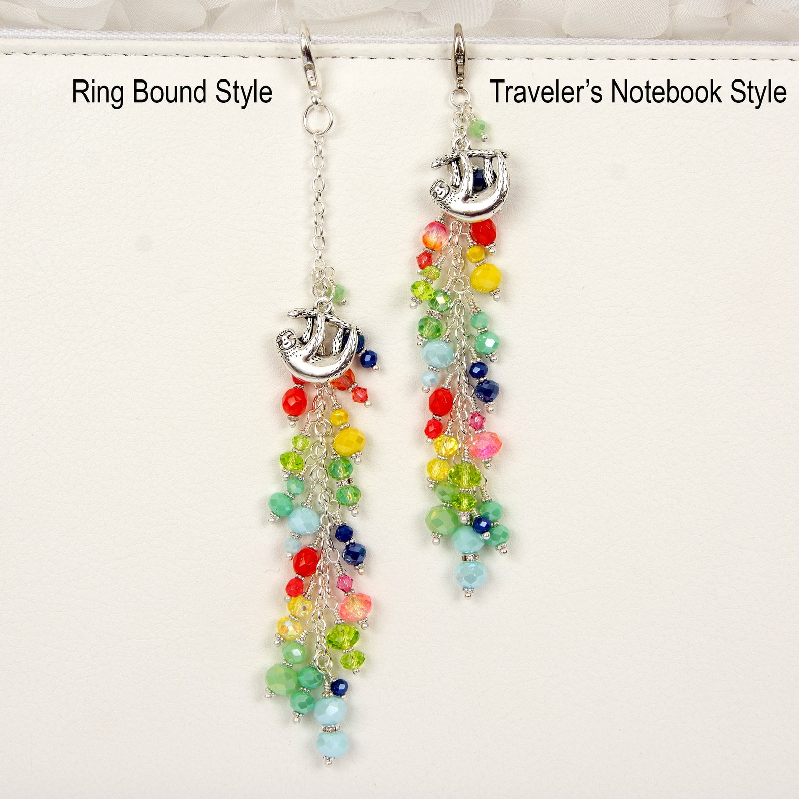 Sloth Dangle Planner Charm With Rainbow Crystals - Etsy