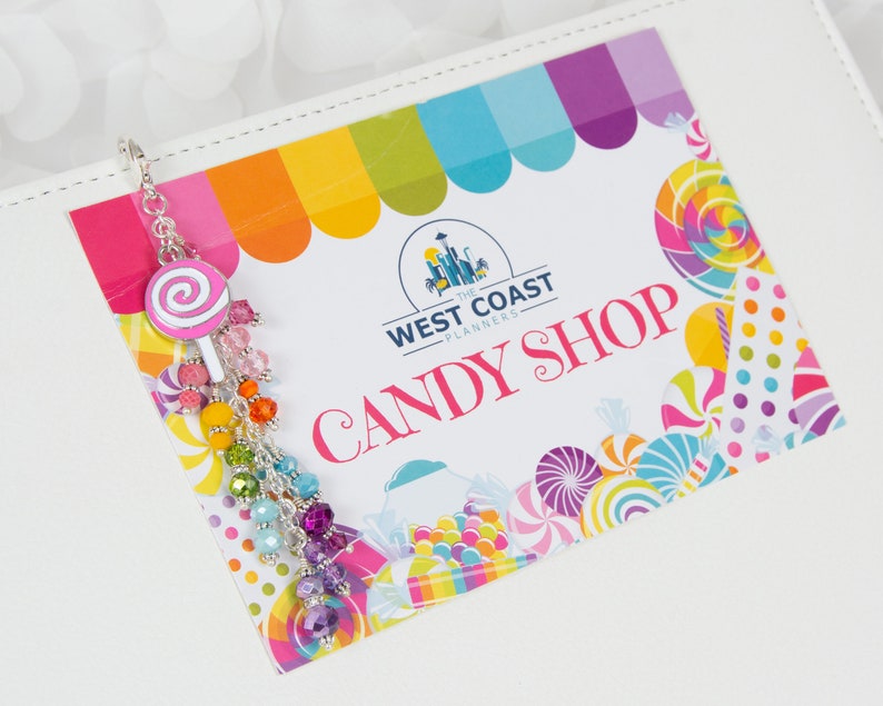Candy Shop Planner Charm with a Rainbow of Crystals and a | Etsy