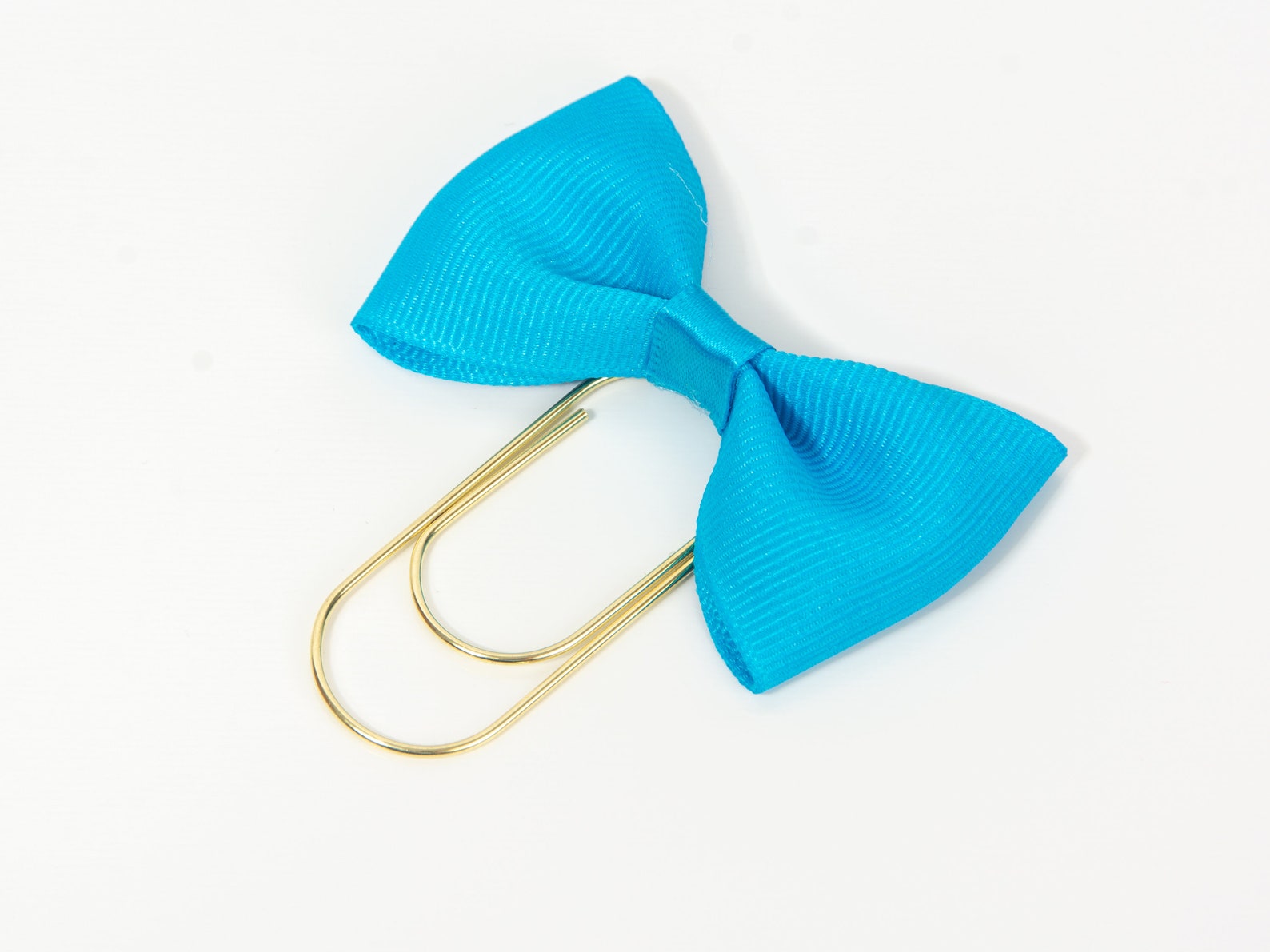 Blue or Turquoise Bow Planner Clip Bookmark with Wide | Etsy