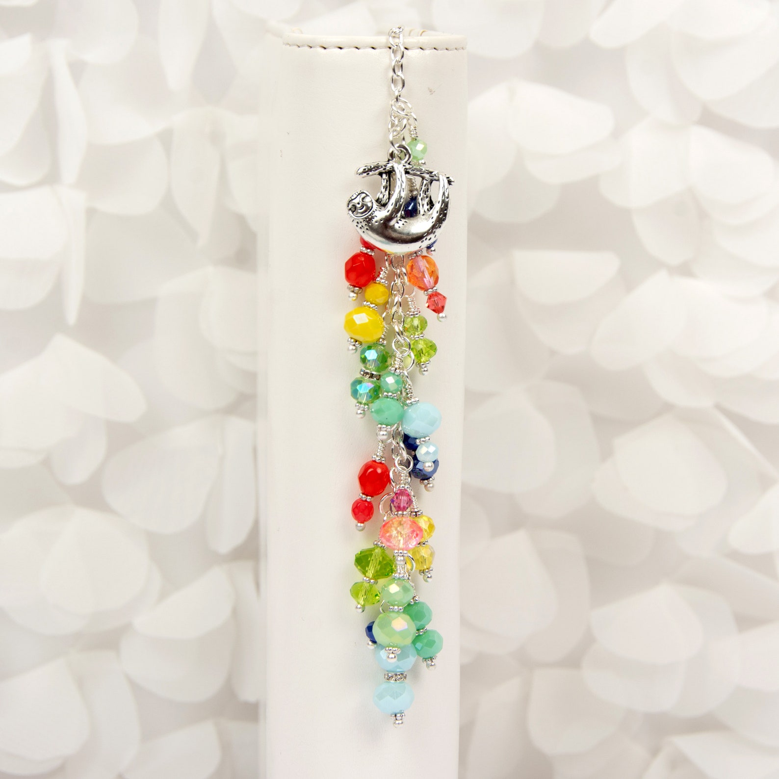 Sloth Dangle Planner Charm With Rainbow Crystals - Etsy