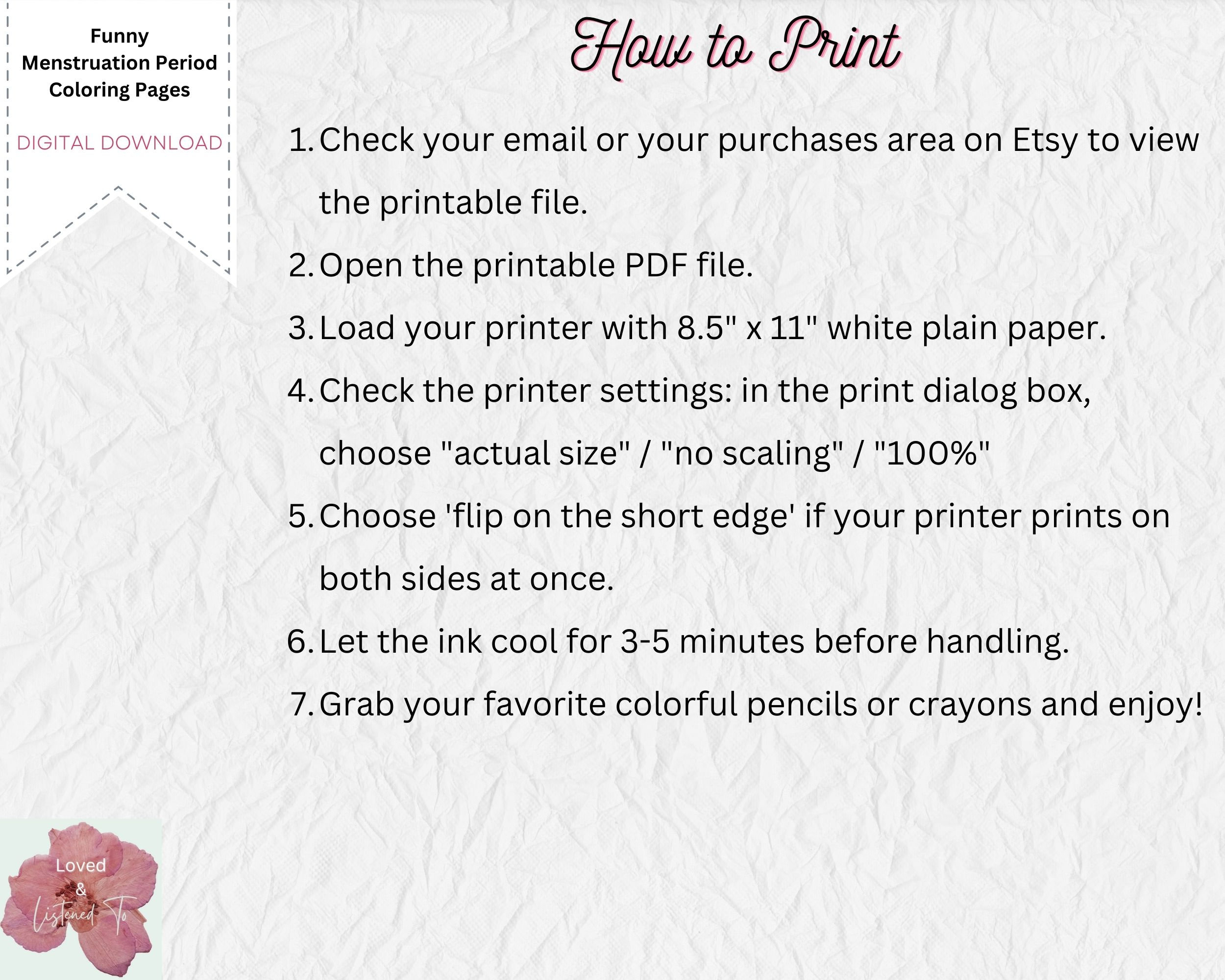 Period Themed Coloring Pages Digital Download Adult Teen Menstruation ...