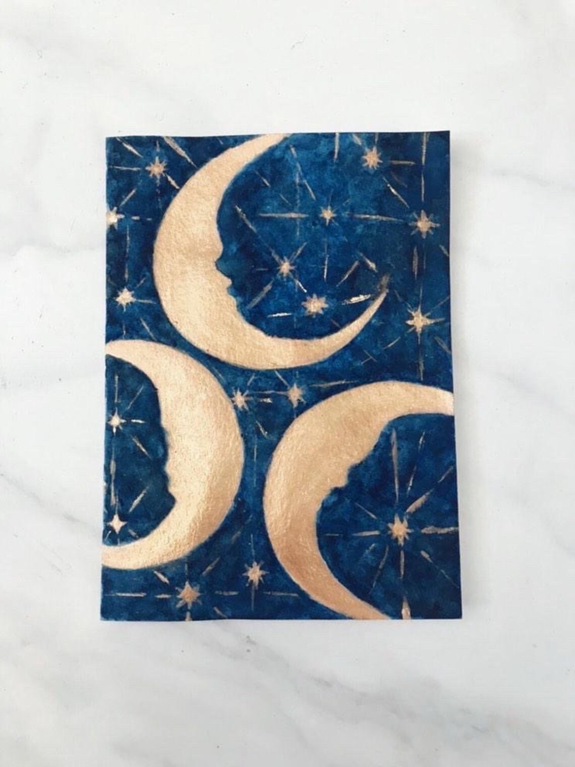 PRINT: Crescent Moon | Moon Prints, Celestial Art, Watercolor Art ...
