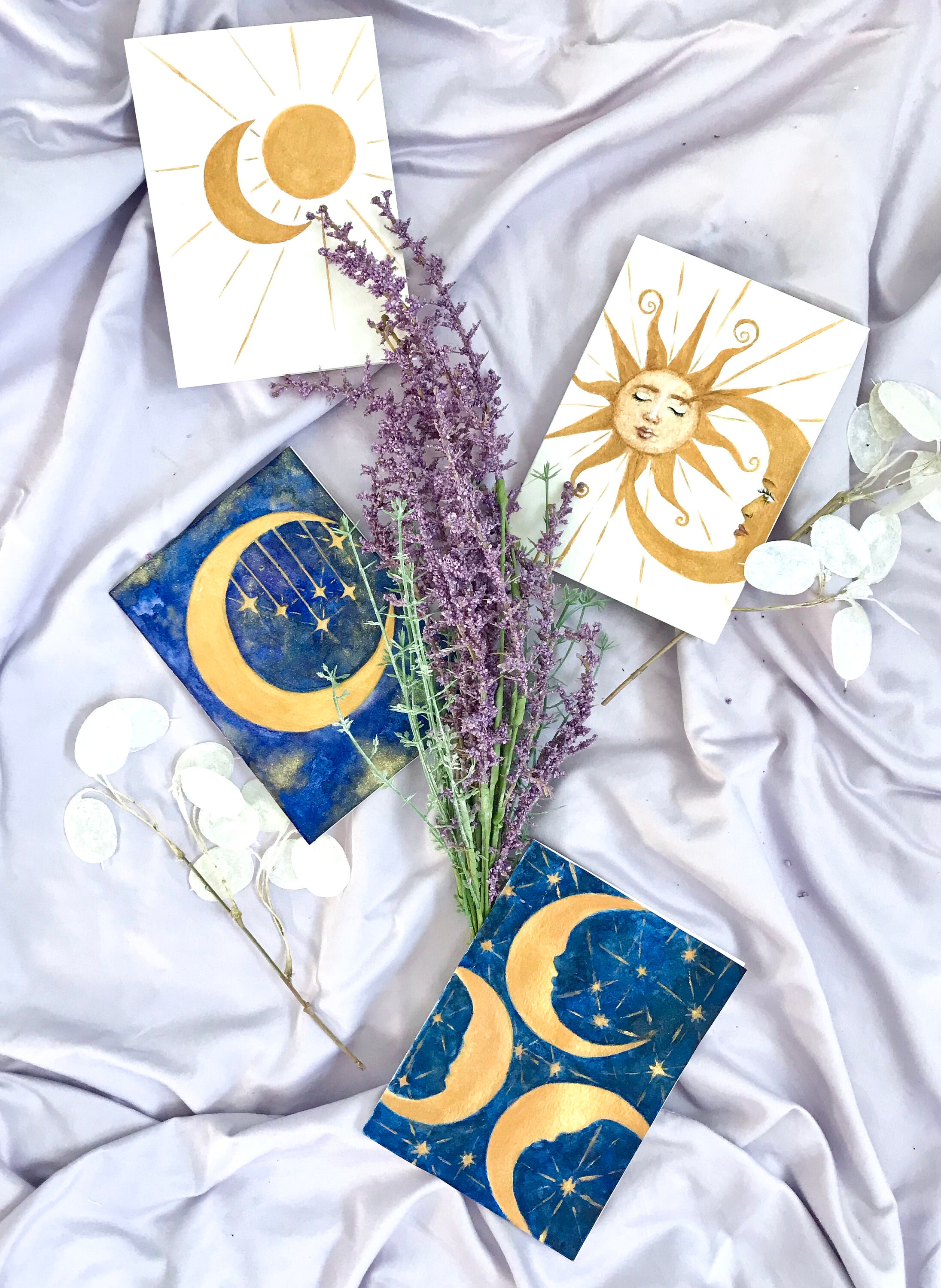 PRINT: Crescent Moon | Moon Prints, Celestial Art, Watercolor Art ...