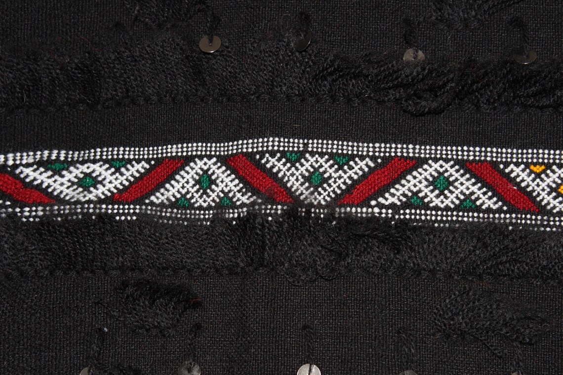 Moroccan Handira Blanket Wool Blend 66.5" X 37'' Traditionaly Handwoven ...