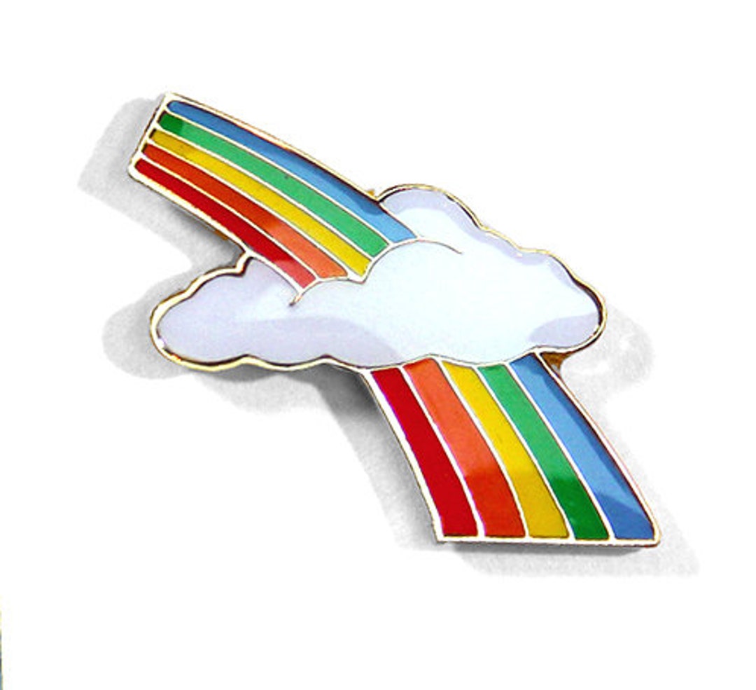 Rainbow Daze Pin - Vintage 1970s Revival Retro Rainbow Enamel Lapel Pin ...