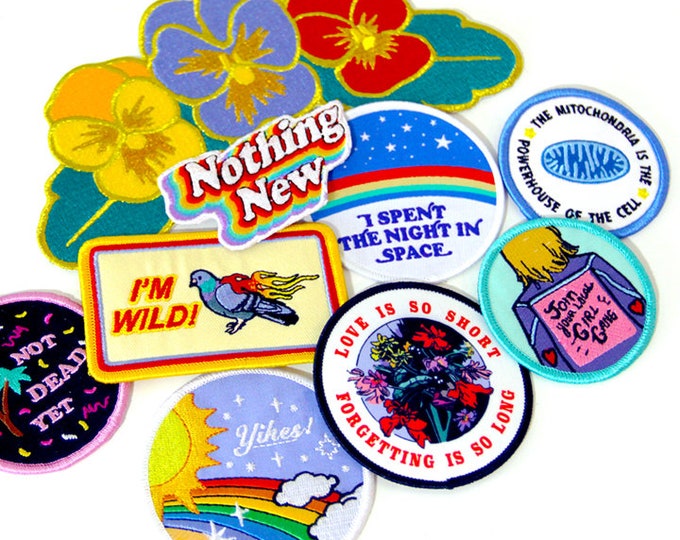 PATCHES 5 PACK, Embroidered Iron-on Patch 5 Pc SET Embroidered Patch ...