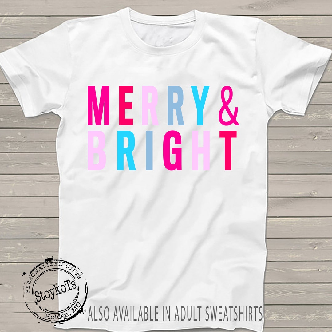 Merry and Bright Shirt - Etsy