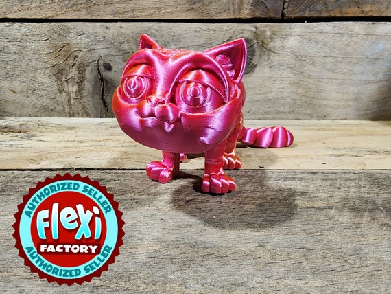 Flexing factory 3D Printed multicolor Cat Kitten with moving parts. by ...