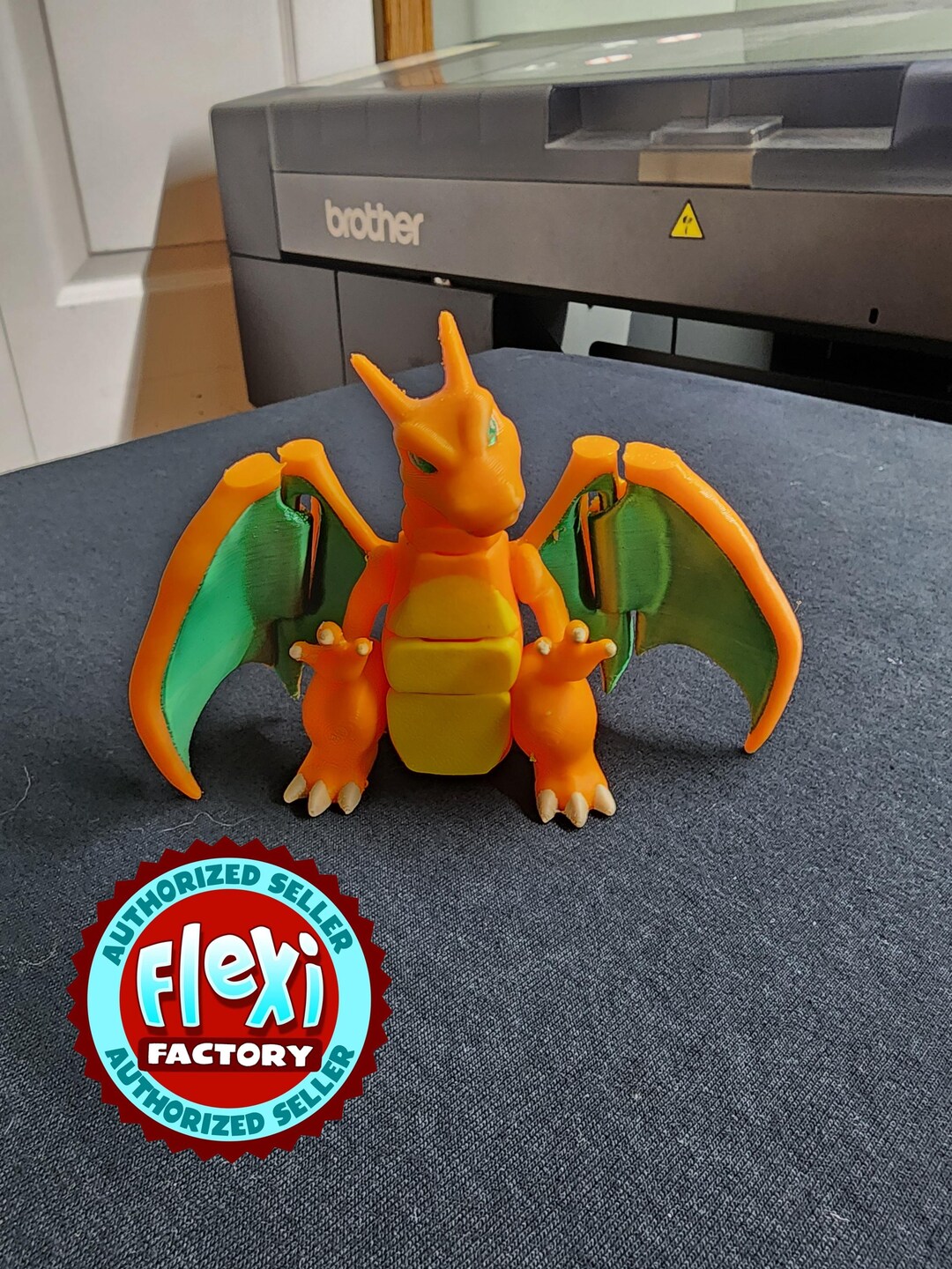 Flexi Factory 3d Printed Multicolor Articulating Dragon Desktop Toy or ...