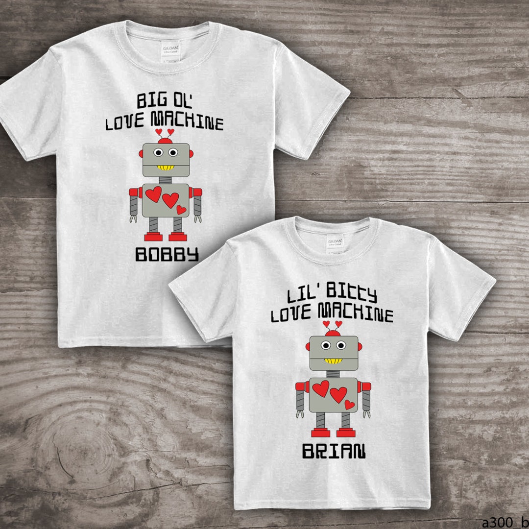Valentines Shirts Big Brother Lil Brother Boys Matching Family Set love ...