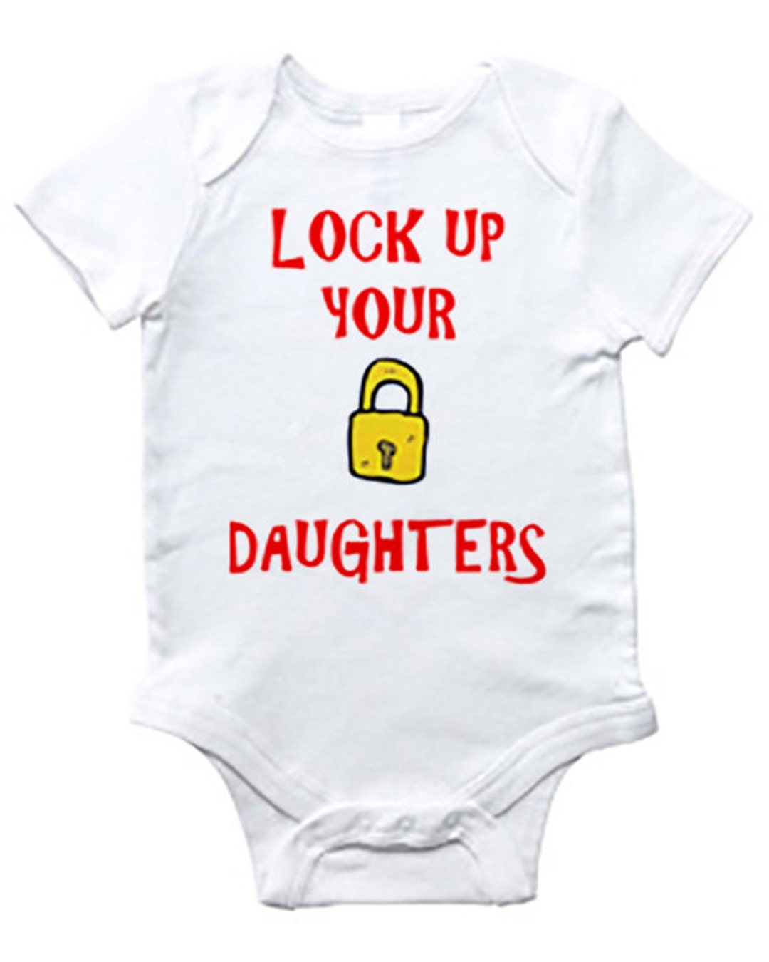 Shirts for Babies Baby Bodysuit lock up Your Daughters Funny New Baby ...