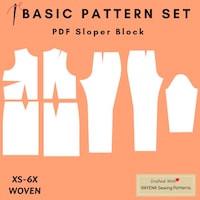 5-piece Basic Sloper Set (24"x48" File) - Etsy Canada
