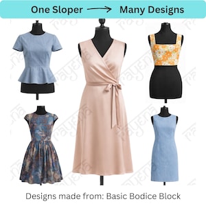 Women's Basic Bodice Block With Long Sleeve: Woven Sloper (XS–6X) (PDF ...