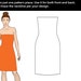 Women's Strapless Tube Dress Sewing Pattern, Size XS 6X, Midi Dress Pdf ...