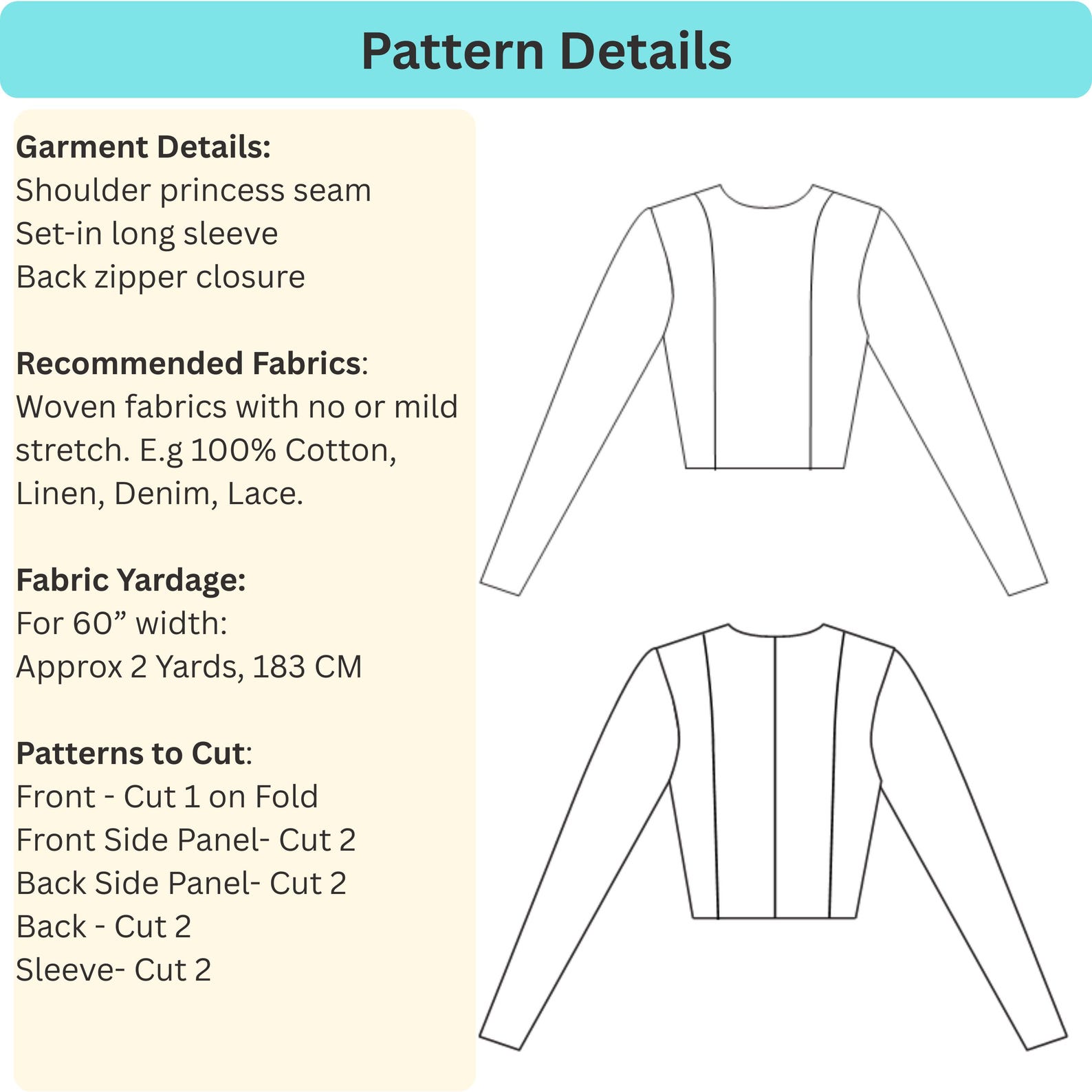 Women's Bodice Sewing Pattern Bundle: Woven and Knit Sloper Block (XS ...