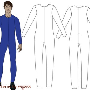 Men's Basic Catsuit Bodysuit Sewing Pattern Men Unitard - Etsy UK