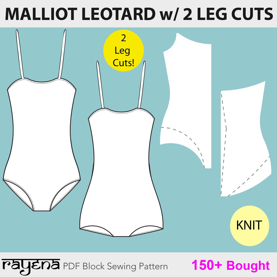One Piece Swimsuit Shapewear PDF Sewing Pattern Size XS 6X Bodysuit ...