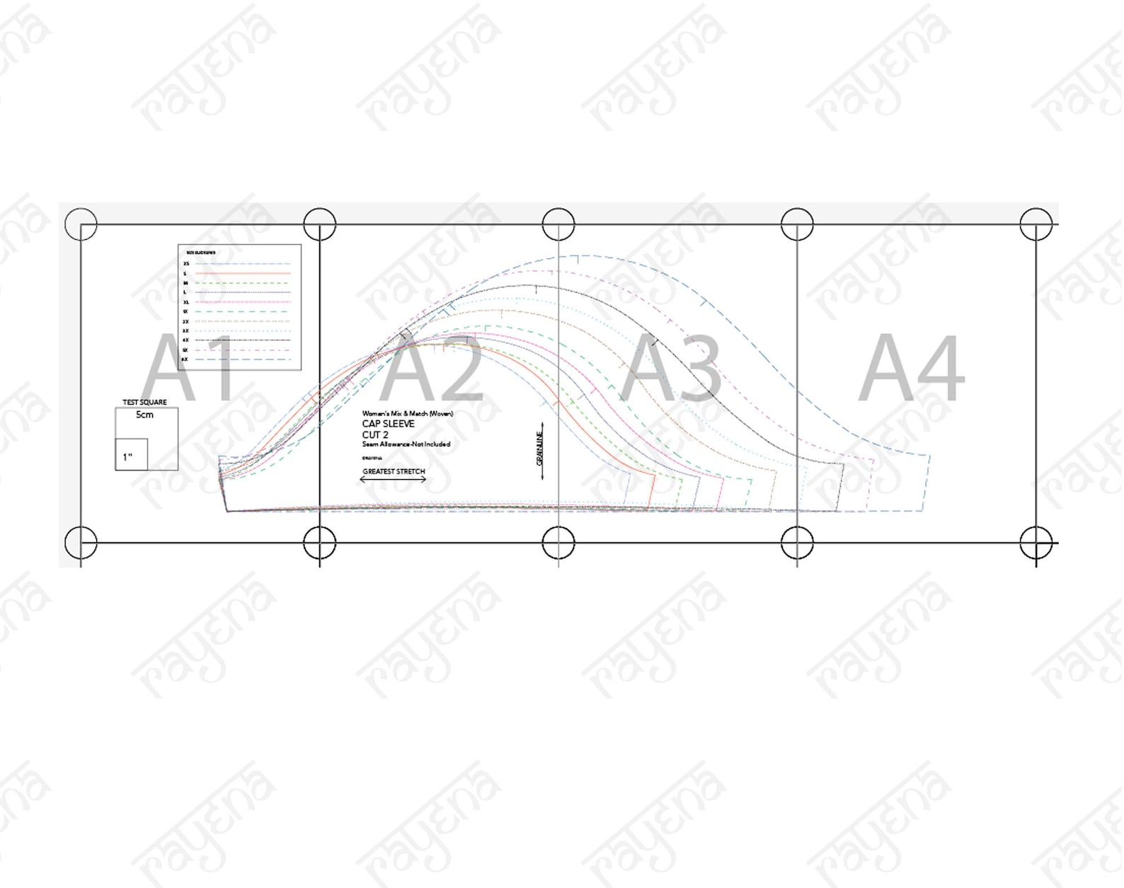 Womens Basic Cap Sleeve Pattern Cap Sleeve Pattern Cap | Etsy