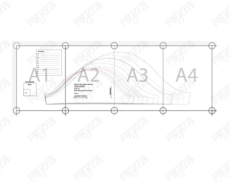 Womens Basic Cap Sleeve Pattern Cap Sleeve Pattern Cap | Etsy