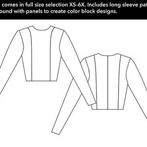 Princess Seam Bodice Block Sewing Pattern: XS-6X Sizes (PDF Pattern ...