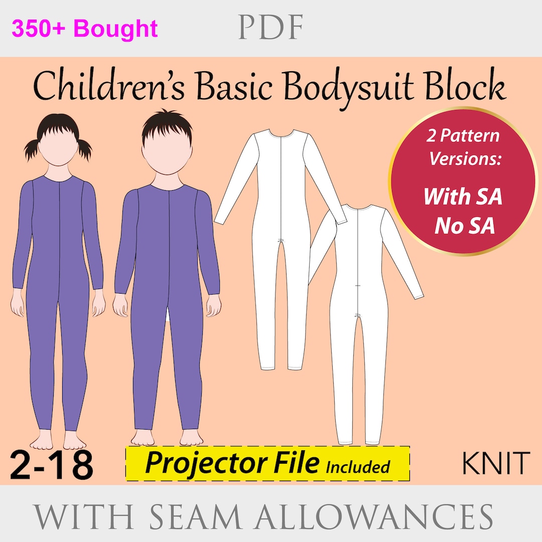 Children's Bodysuit Sewing Pattern Ages 2-18, Kids Gymnastics Pattern ...
