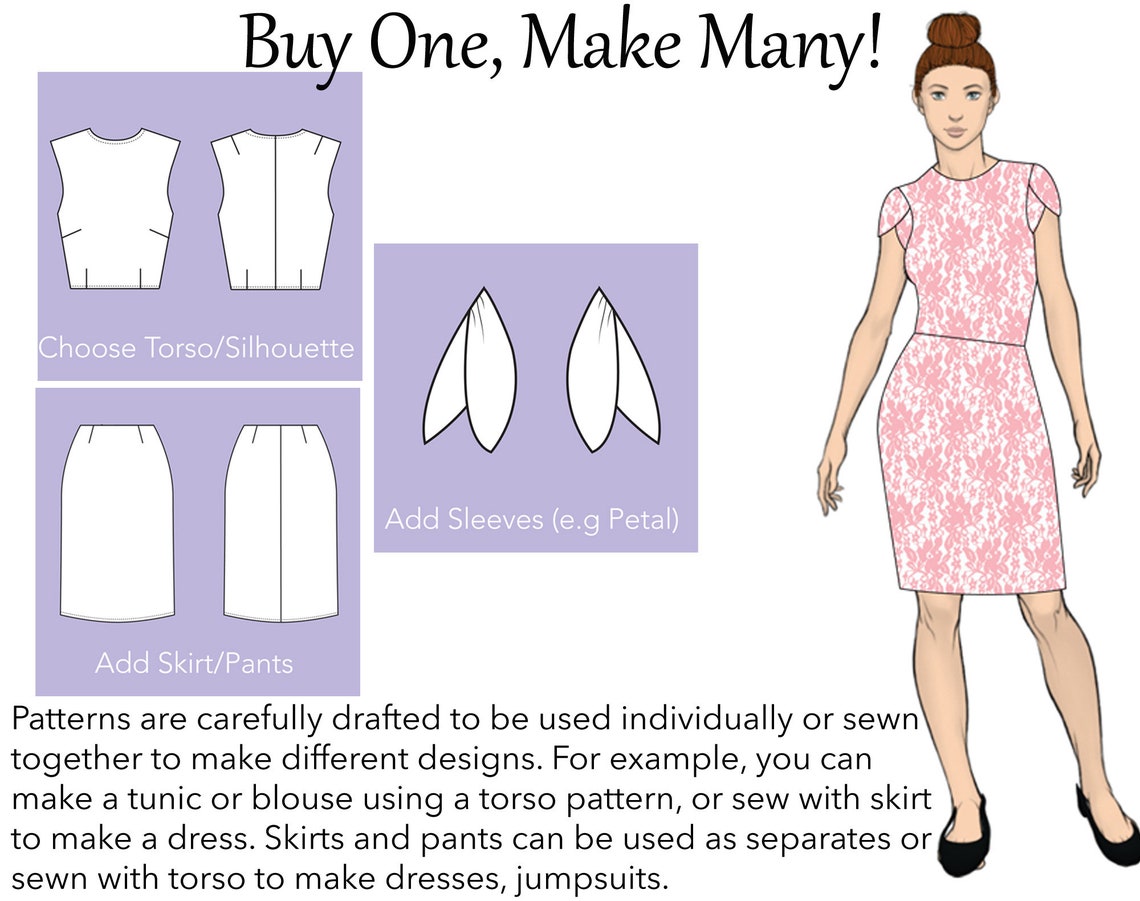 Womens Basic Cap Sleeve Pattern Cap Sleeve Pattern Cap | Etsy