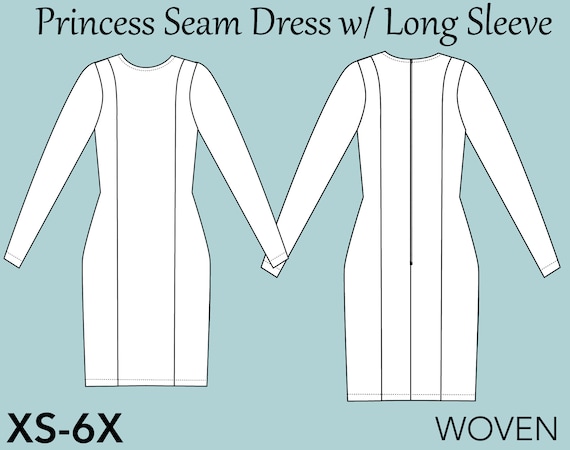 Princess Seams Sewing Drafting A Smooth Princess Seam TREASURIE ...