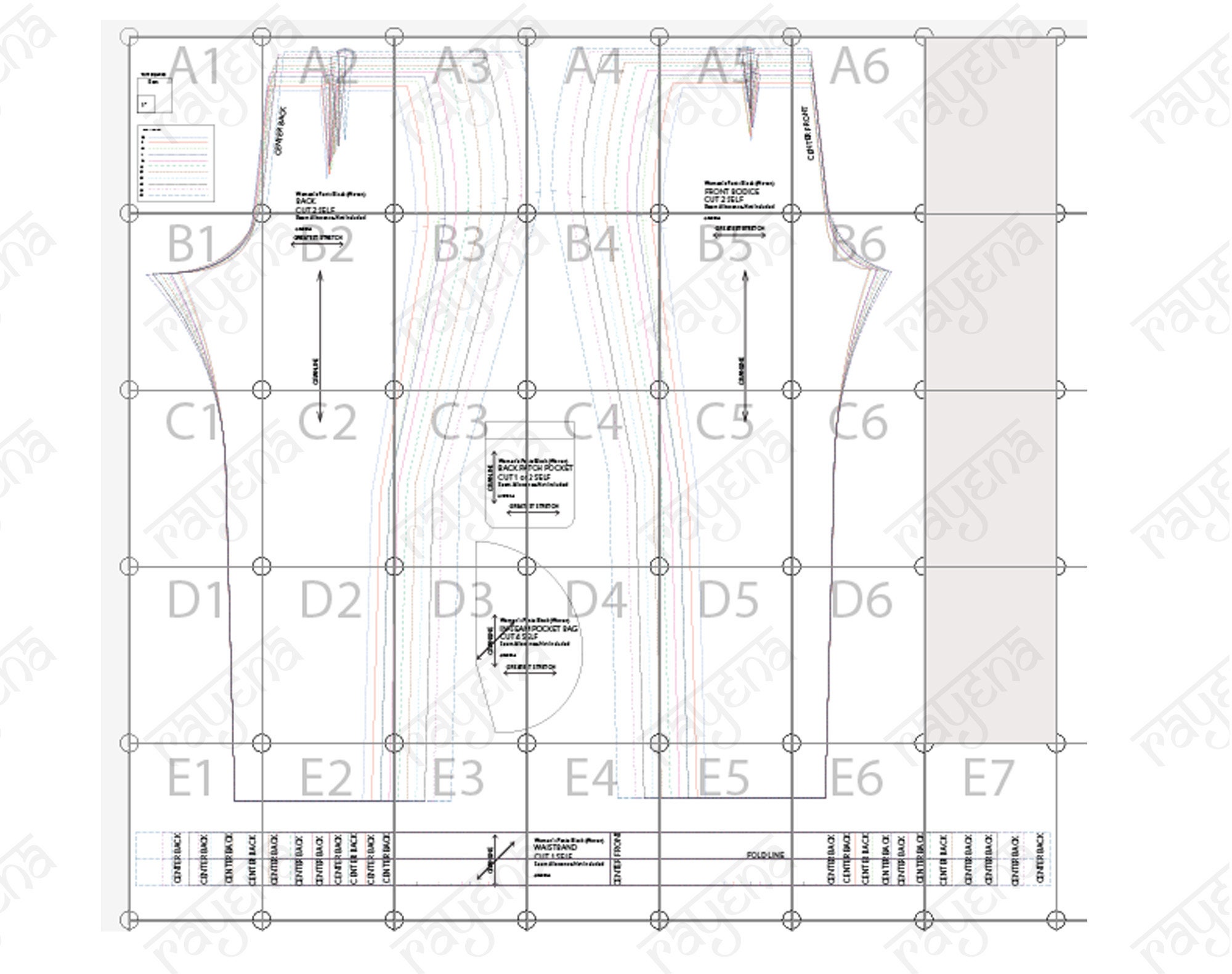 Basic Pants Trouser Block PDF Sewing Pattern for Women Plus - Etsy