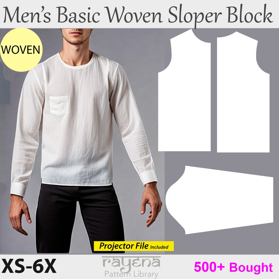 Men's Basic Bodice Sloper Sewing Pattern: XS-6X (PDF Pattern) - Etsy