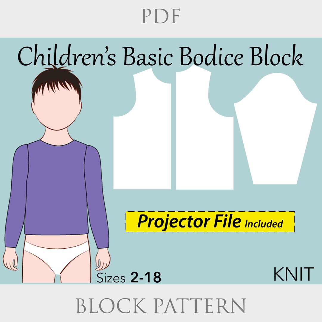 Children's Knit Bodice PDF Pattern Sizes 2-18 Children - Etsy Ireland