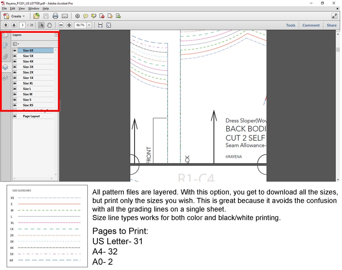 Basic Pants Trouser Block PDF Sewing Pattern for Women Plus - Etsy