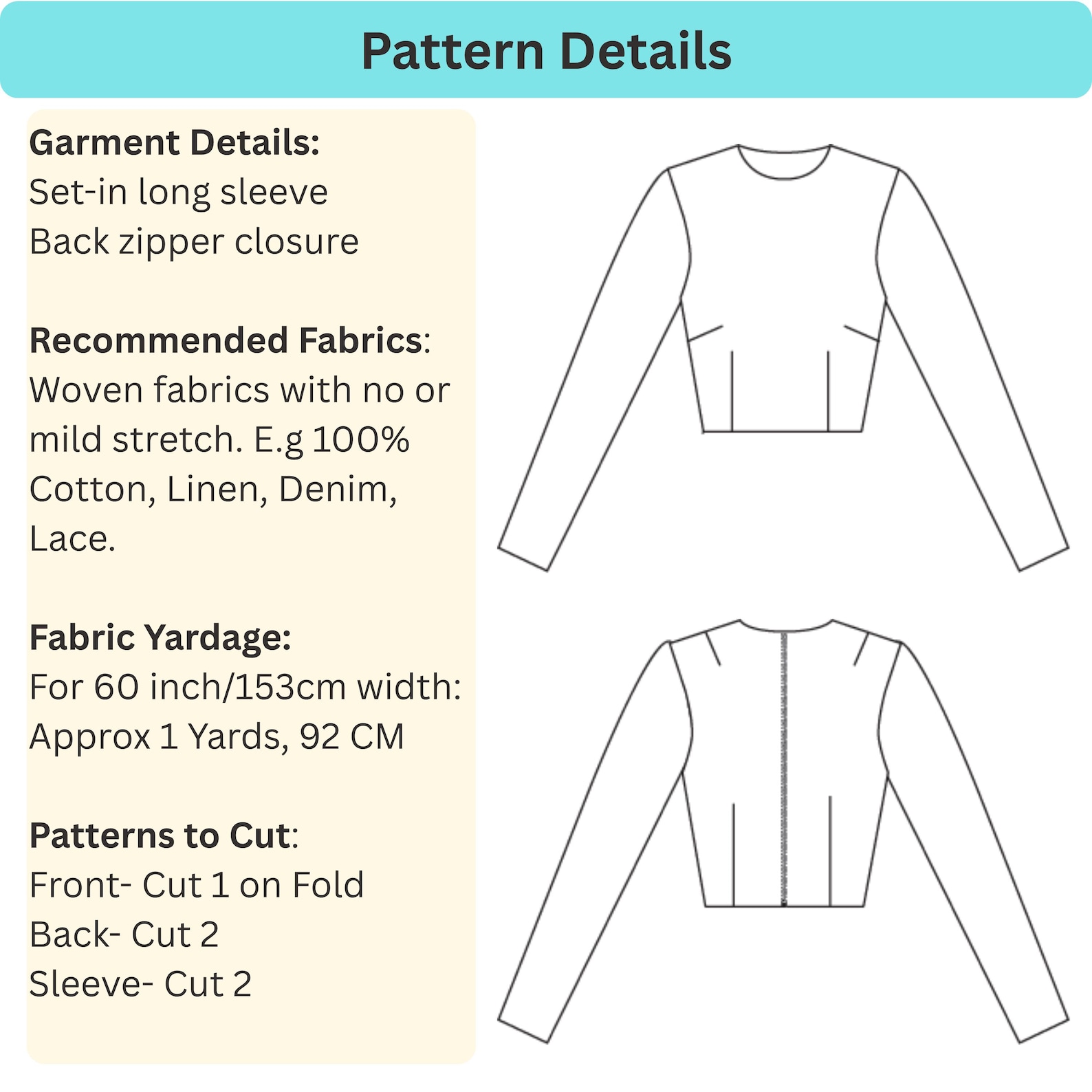 Women's Bodice Sewing Pattern Bundle: Woven and Knit Sloper Block (XS ...