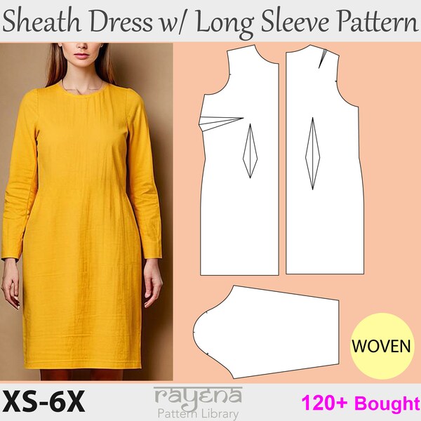 Sheath Dress Pattern - Etsy UK