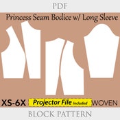 Basic Bodice Block Pattern With Darts - Etsy Canada
