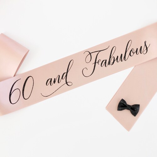 60th Birthday Sash and Tiara for Women 60 & Fabulous Birthday - Etsy