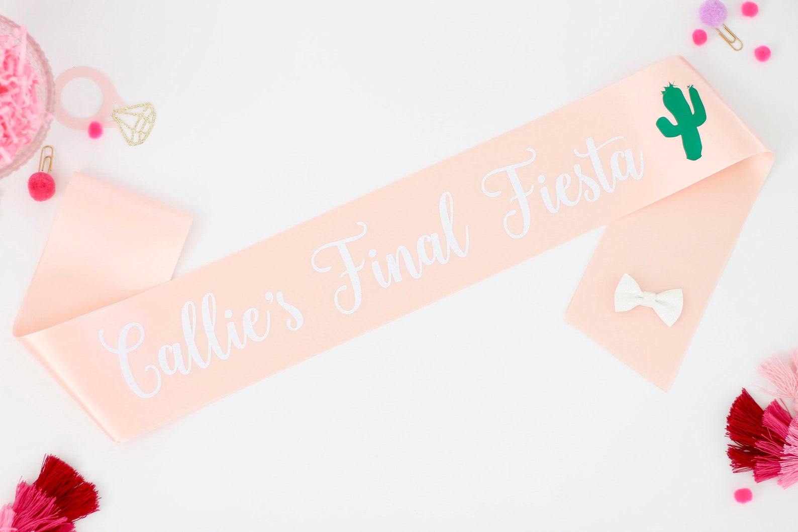 Personalized Fiesta Bachelorette Sash in Font 7 Final - Etsy
