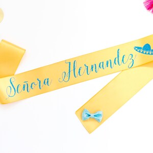 Personalized Senora Sash in Font #7 - Fiesta Bachelorette Sash - Final ...