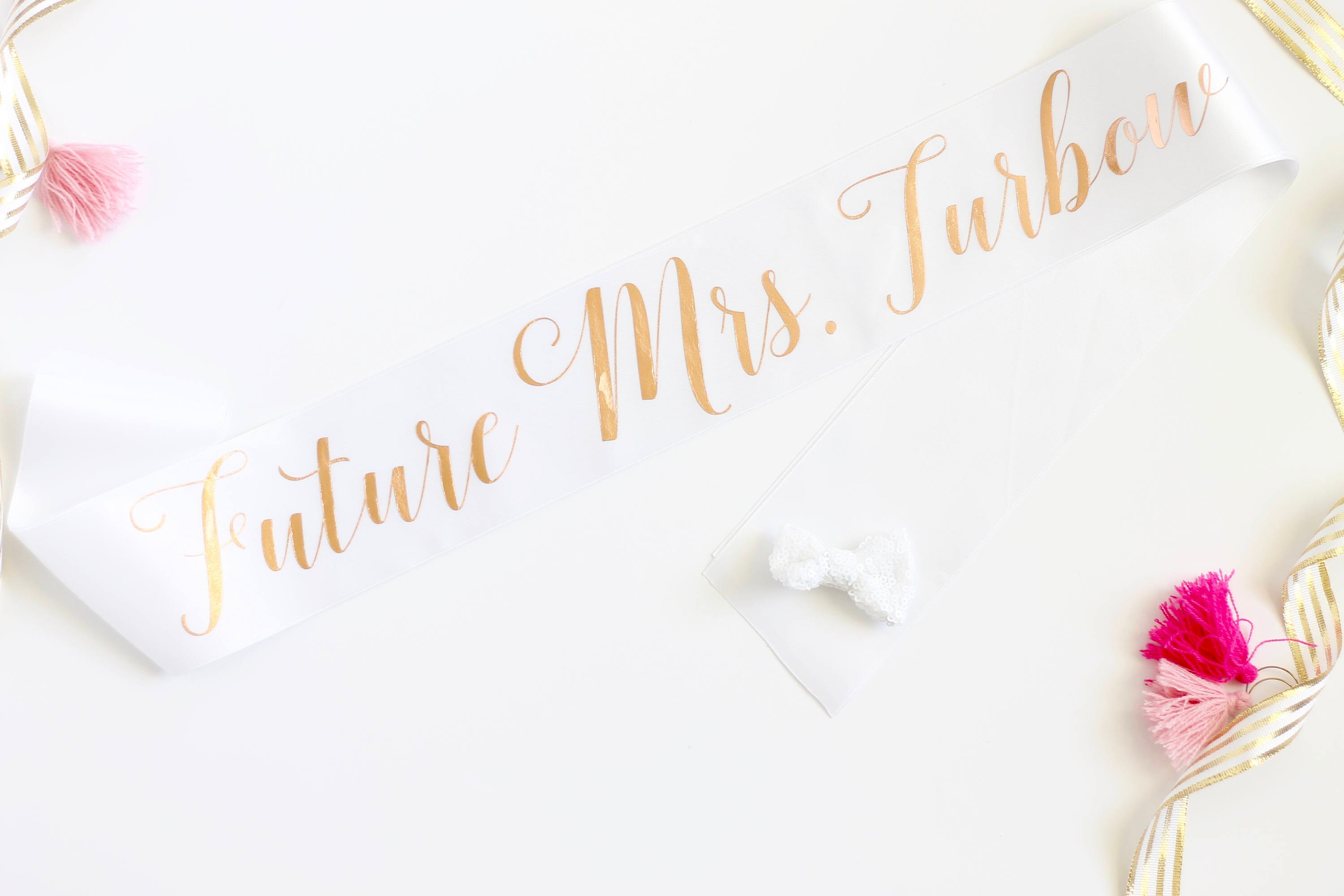 Personalized Future Mrs Sash in Font 3 Custom Bachelorette | Etsy