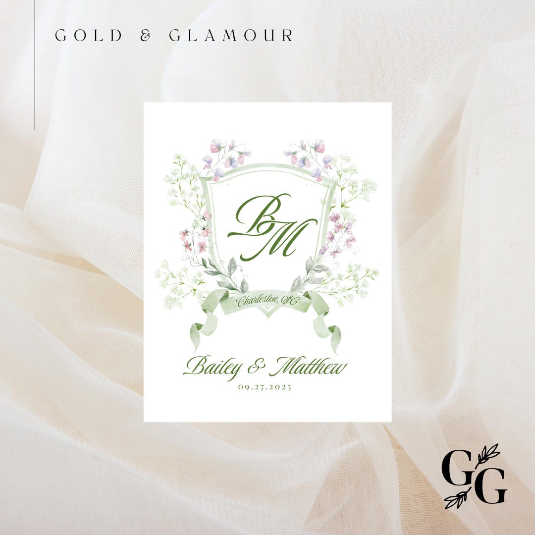 Custom Wedding Crest Labels – Personalized Gift Bag Stickers - Etsy