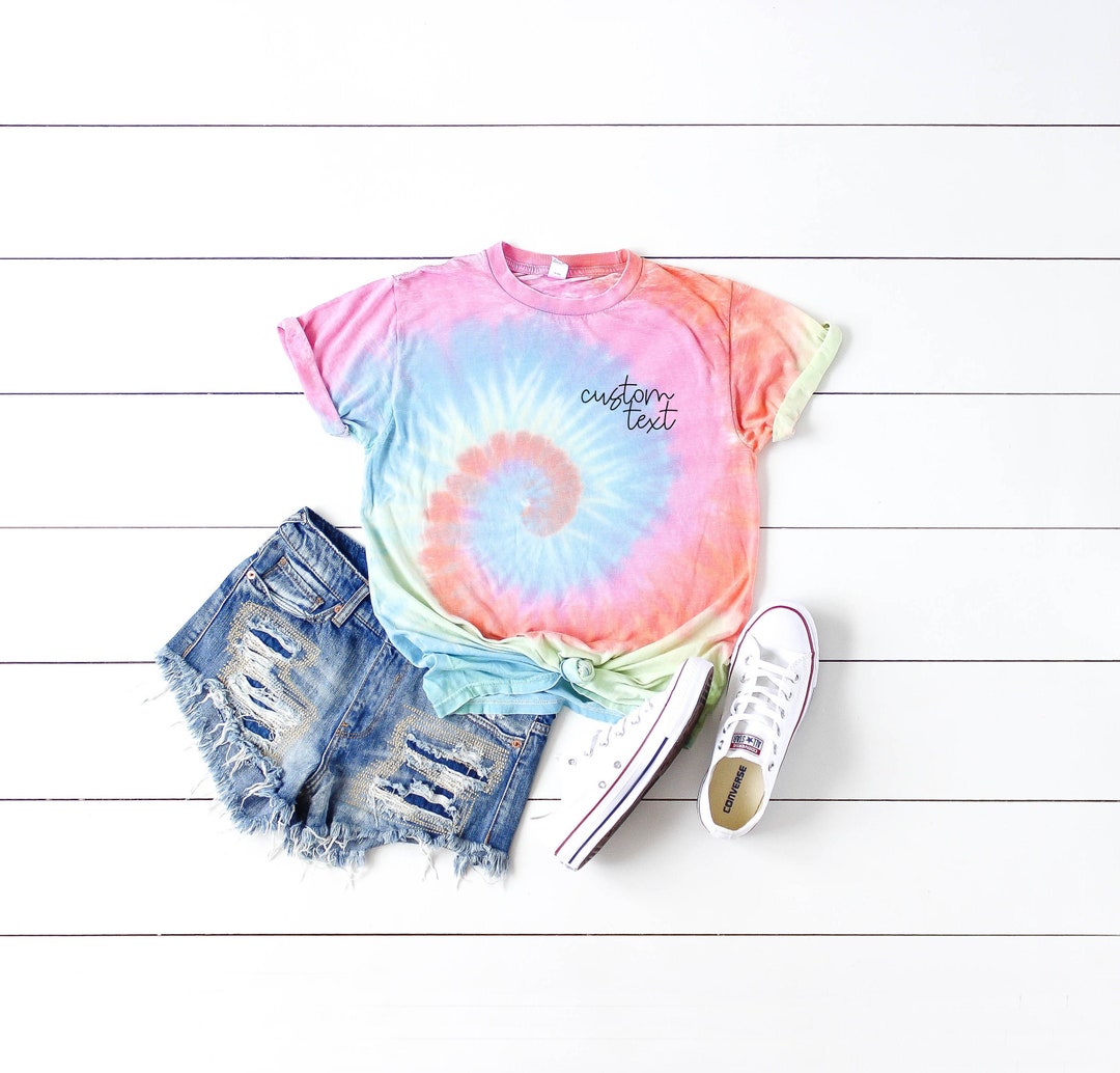 Tie Dye Tshirt - Custom Tie Dye Shirt - Bride Shirt - Custom Tshirt ...