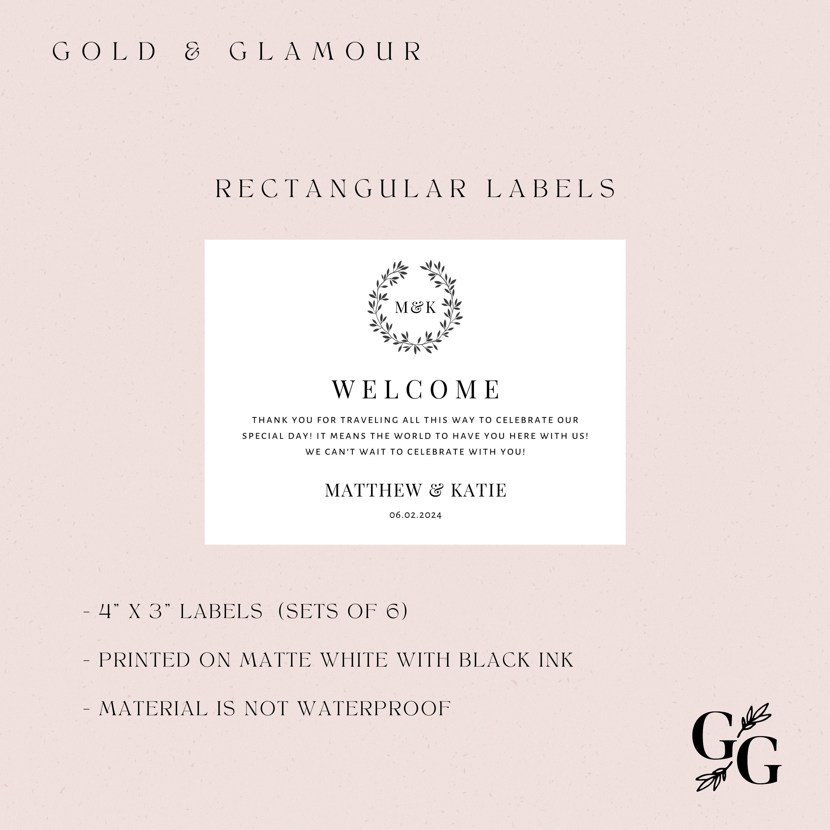 Wedding Welcome Bag Stickers - Personalized Gift Bag Labels - Etsy