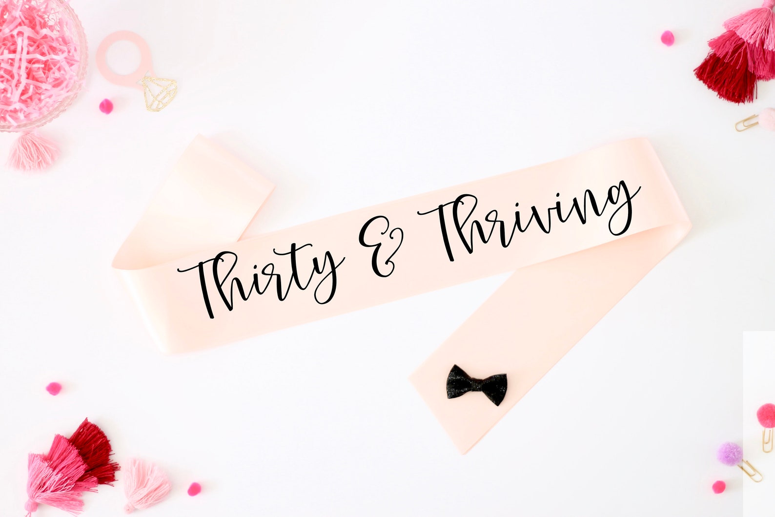 Thirty and Thriving Birthday Sash 30th Birthday Sash 30th | Etsy