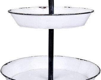 2 Tier Metal Tray - Etsy