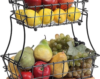 Black Wire Fruit Basket - Etsy