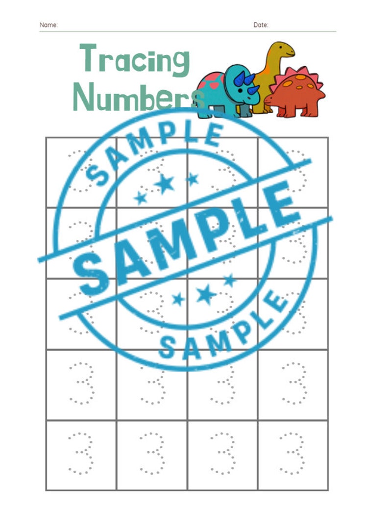 Number Worksheets for Preschool, Number Tracing 0-9 Pages, Prek Number ...